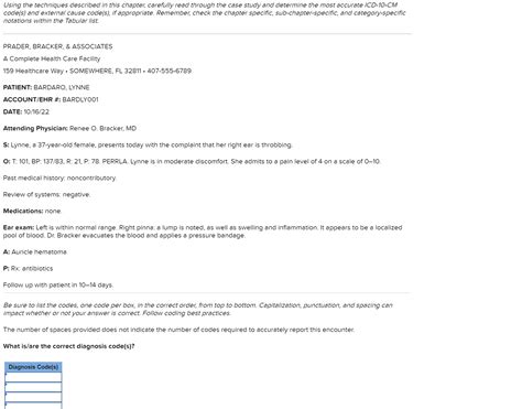 Solved Codes And External Cause Codes If Appropriate