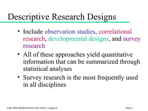 Descriptive Resarch Ppt Ppt