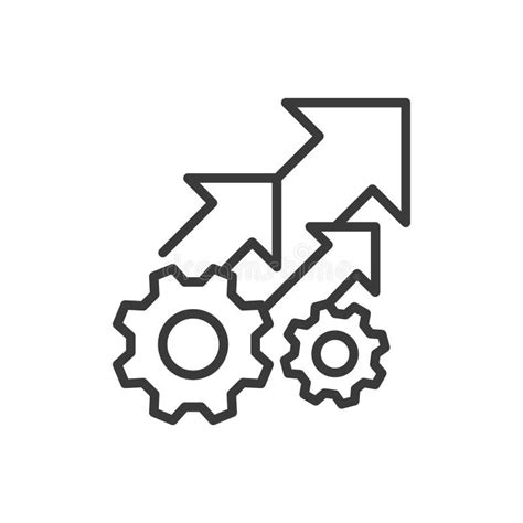 Efficiency Increase Icon In Line Design Efficiency Increase Productivity Performance