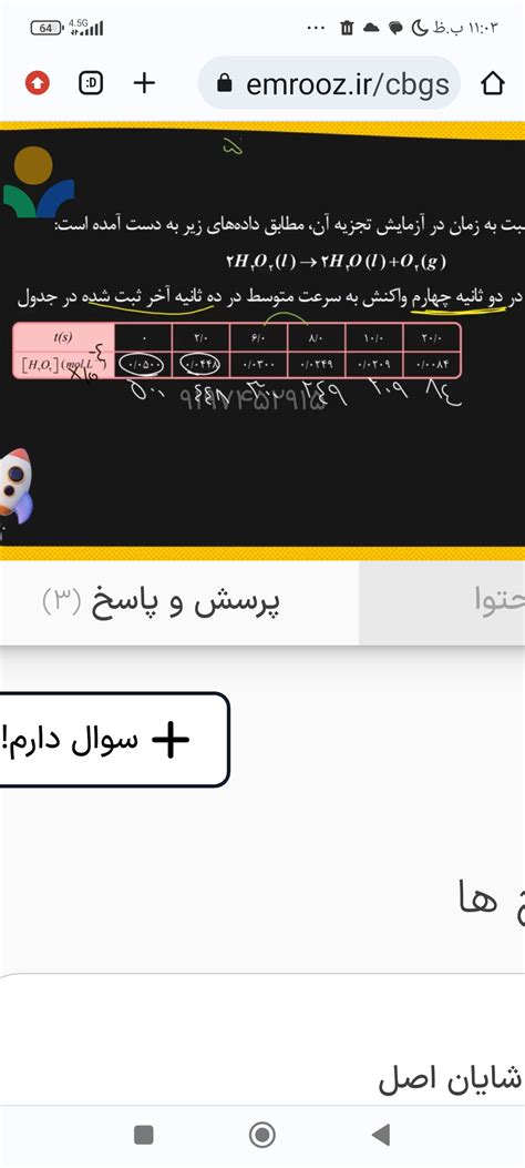 تدریس سرعت واکنش های شیمیایی شیمی یازدهم تجربی کنکور آکادمی امروز