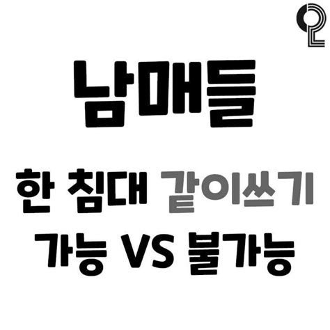 남매들 한침대 같이쓰기 가능vs불가능 인스티즈 Instiz 이슈 카테고리