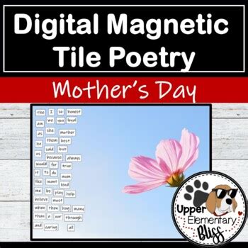 Mothers Day Digital Magnetic Tile Poetry By Upper Elementary Bliss