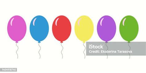 생일과 파티를위한 풍선 무리 밧줄로 발롱을 날리기 파란색 빨간색 노란색 및 녹색 공은 흰색 배경에 격리되어 있습니다 축하와 파티를위한 만화 스타일의 풍선 개체 그룹에 대한
