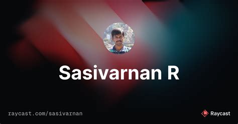 Sasivarnan Sasivarnan R