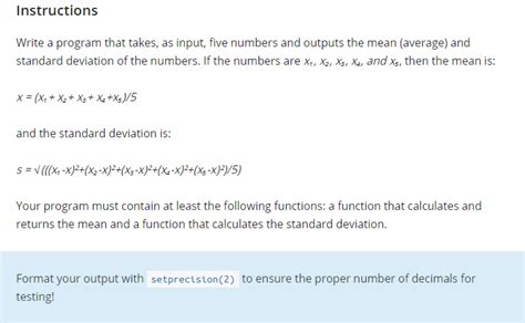 Solved Instructions Write A Program That Takes As Input Chegg