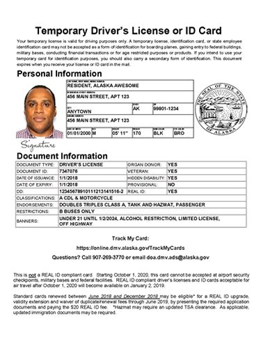 Temporary License Division Of Motor Vehicles State Of Alaska