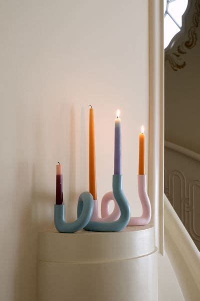 Metal Candlestick Light Blue Home All Handm Us 2 Dekorera Inredning Ljusstakar