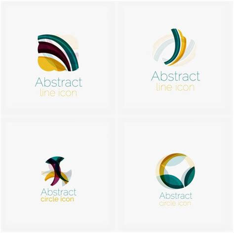 Premium Vector Abstract Symmetric Geometric Shapes Business Icon