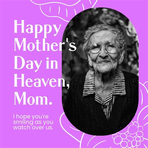 Free Happy Mother S Day In Heaven Template To Edit Online