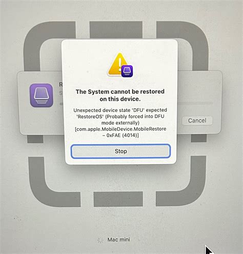 Error When Doing Revive And Restore In Dfu Apple Community