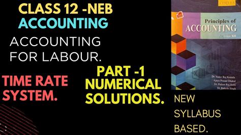 Class 12 Neb Account Accounting For Labourtime Rate System Part 1 Youtube