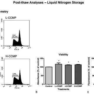 Pre Freezing Analyses Of Sperm Exposed To L CCMP I CCMP Or H CCMP A Download Scientific