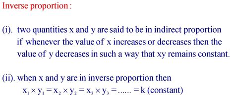 Direct And Inverse Proportions Formula For 8th Class Formula In Maths