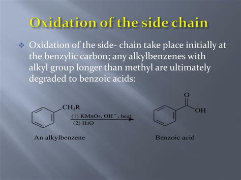 Ppt Side Chain Oxidation Powerpoint Presentation Free Download Id