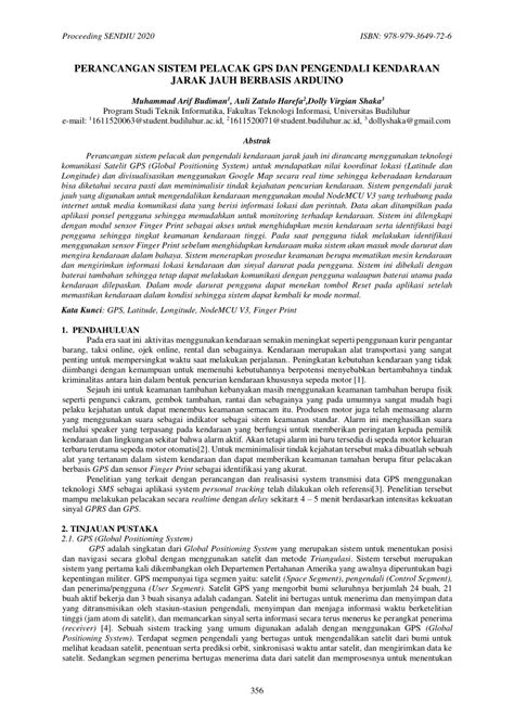 Pdf Perancangan Sistem Pelacak Gps Dan Pengendali Kendaraan Jarak Jauh Berbasis Arduino