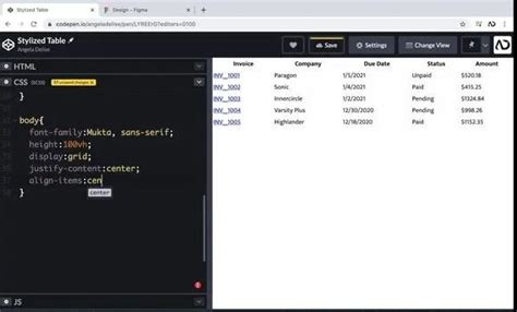 Stylized Table Design From Figma To Html Css Table From Scratch