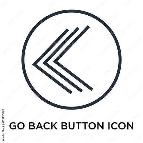 Go Back Button Icon Isolated On White Background Modern And Editable Go Back Button Icon