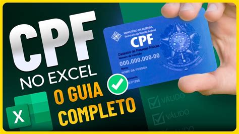 Cpf No Excel O Guia Completo De FormataÇÃo AutomÁtica E ValidaÇÃo