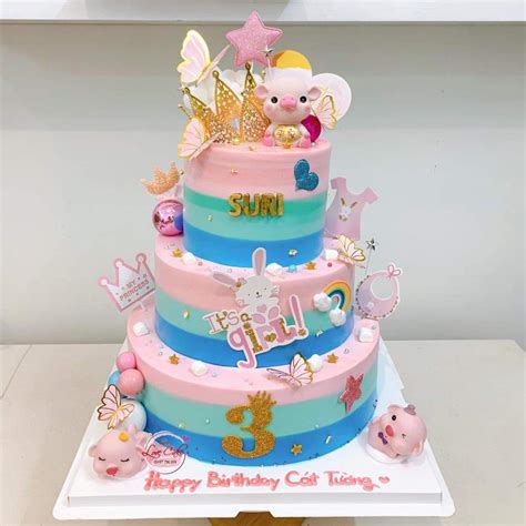 Bánh Kem Con Heo 3 Tầng Giao Tận Nơi Hcm