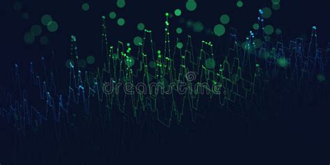Abstract Background Color Graph From Lines And Points In Noisy Grid