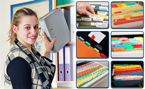 File Folder Tabs 60 Pcs Hanging File Folder Labels Filing Tabs And Inserts For Babe Office