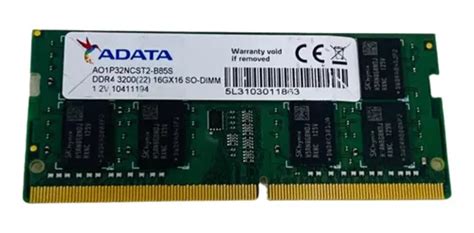Memoria Adata Ddr4 16gb Notebook 3200mhz 2rx8 Mercadolivre