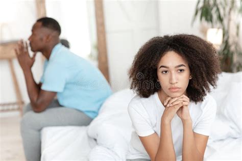 Quarrel Relationship Problems Ignoring Spouse And Avoiding Sex Stock