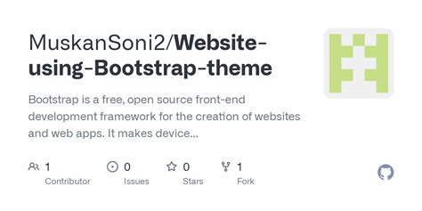 Github Muskansoni Website Using Bootstrap Theme Bootstrap Is A Free Open Source Front End
