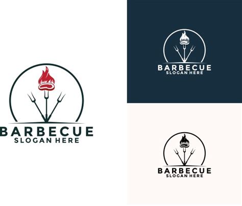 Barbecue Bbq Grill Logo Icon Food Royalty Free Vector Image