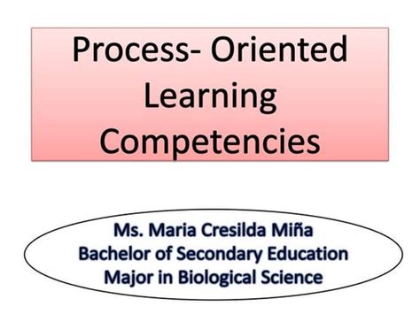 Process Oriented Performance Based Assessment Ppt