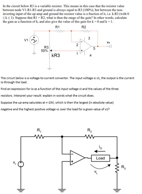 Solved In The Circuit Below R Is A Variable Resistor This Chegg