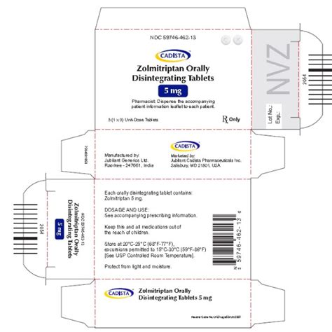 Zolmitriptan 5mg Odt Rx Products