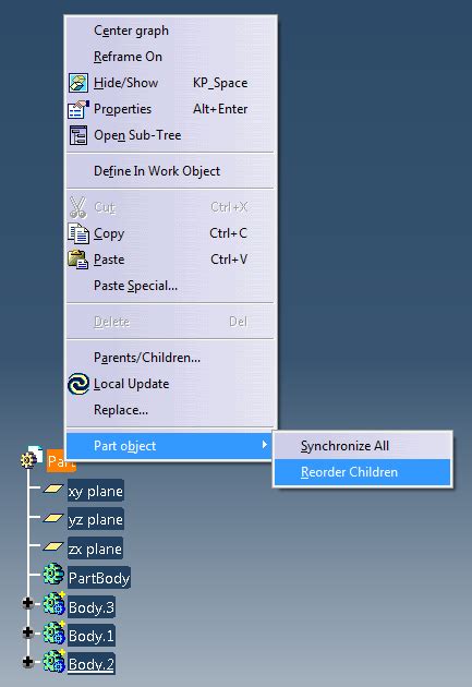 Catia V5 Reordering Bodies