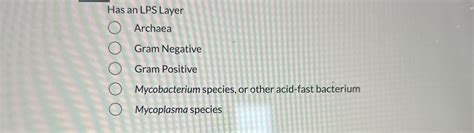Solved Has An Lps Layerarchaeagram Negativegram
