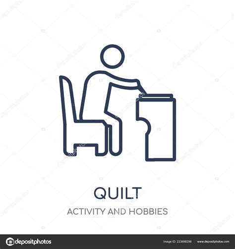 Quilt Icon Quilt Linear Symbol Design Activity Hobbies Collection Simple Stock Vector By