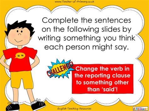 Direct Speech Year 3 And 4 Teaching Resources