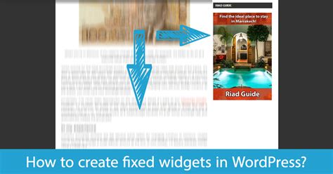 how to create fixed widgets in wordpress advanced ads