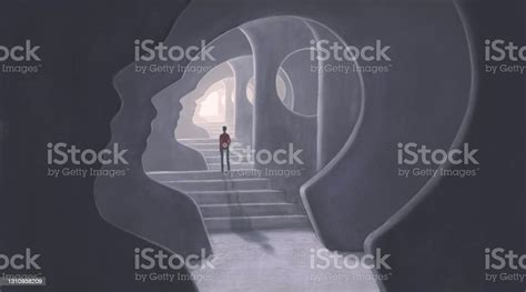 초현실적 인 예술 뇌 희망 성공 자유 정신 건강 심리학 및 생활 개념 아이디어 그림 그림 그림 개념 적 작품 정신 건강에 대한 스톡 벡터 아트 및 기타 이미지 Istock