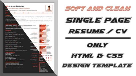How To Create Resume Cv Using Html And Css Psd To Html Resume