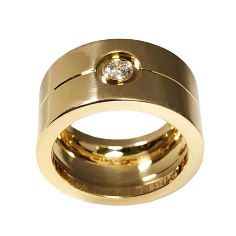 Cartier Yellow Gold Diamond Large Wide Love Band Ring At 1stdibs