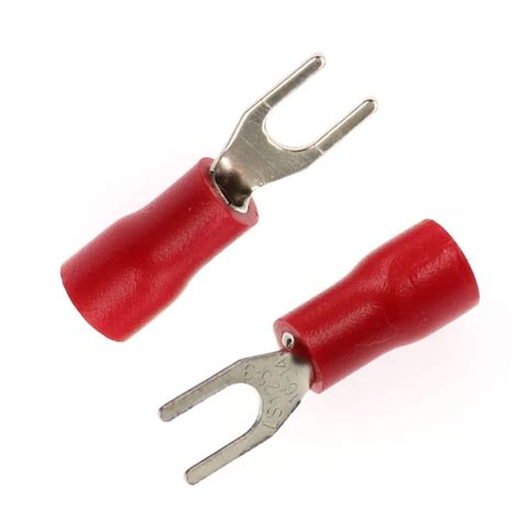 SV1 25 4S Insulated Furcate Crimp Terminal Cable Wire Connector Lug Fork 100pcs Lot Spade 0 5 1