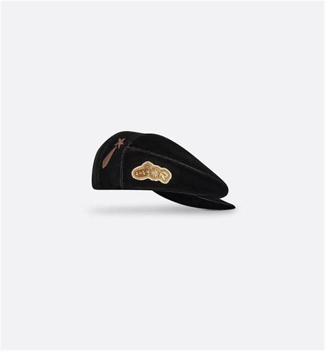 Dior And Lewis Hamilton Flat Cap Brown Velvet Dior