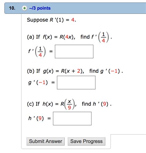 Solved 10 13 Points Suppose R 1 4 A If F X