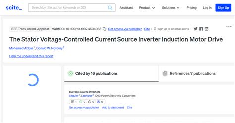 The Stator Voltage Controlled Current Source Inverter Induction Motor Drive