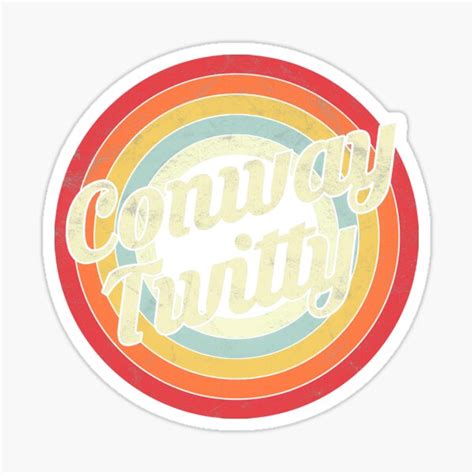 Conway Twitty T Sticker For Sale By Mahirullock Redbubble