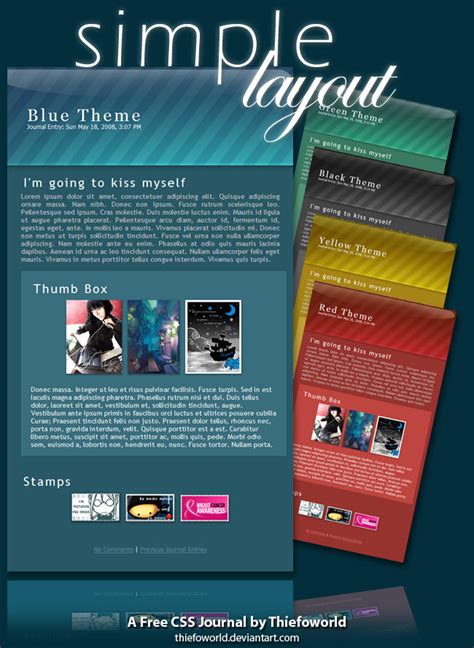 Simple Layout Css Journal By Thiefoworld On Deviantart