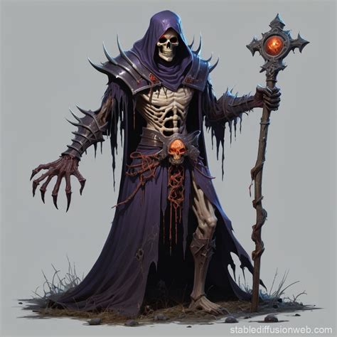Fantasy Rpg Necromancer Enemy Art Stable Diffusion Online