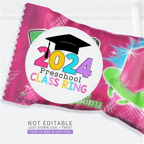 Printable Class Ring Stickers For Ring Pop Preschool Class Ring