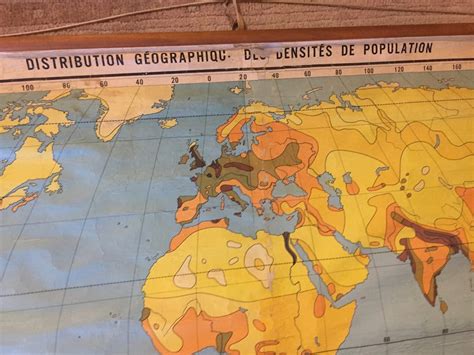 Population Density Map 1960s For Sale At Pamono