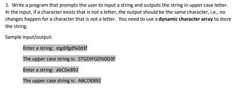 Solved 1 Write A Program That Prompts The User To Input A
